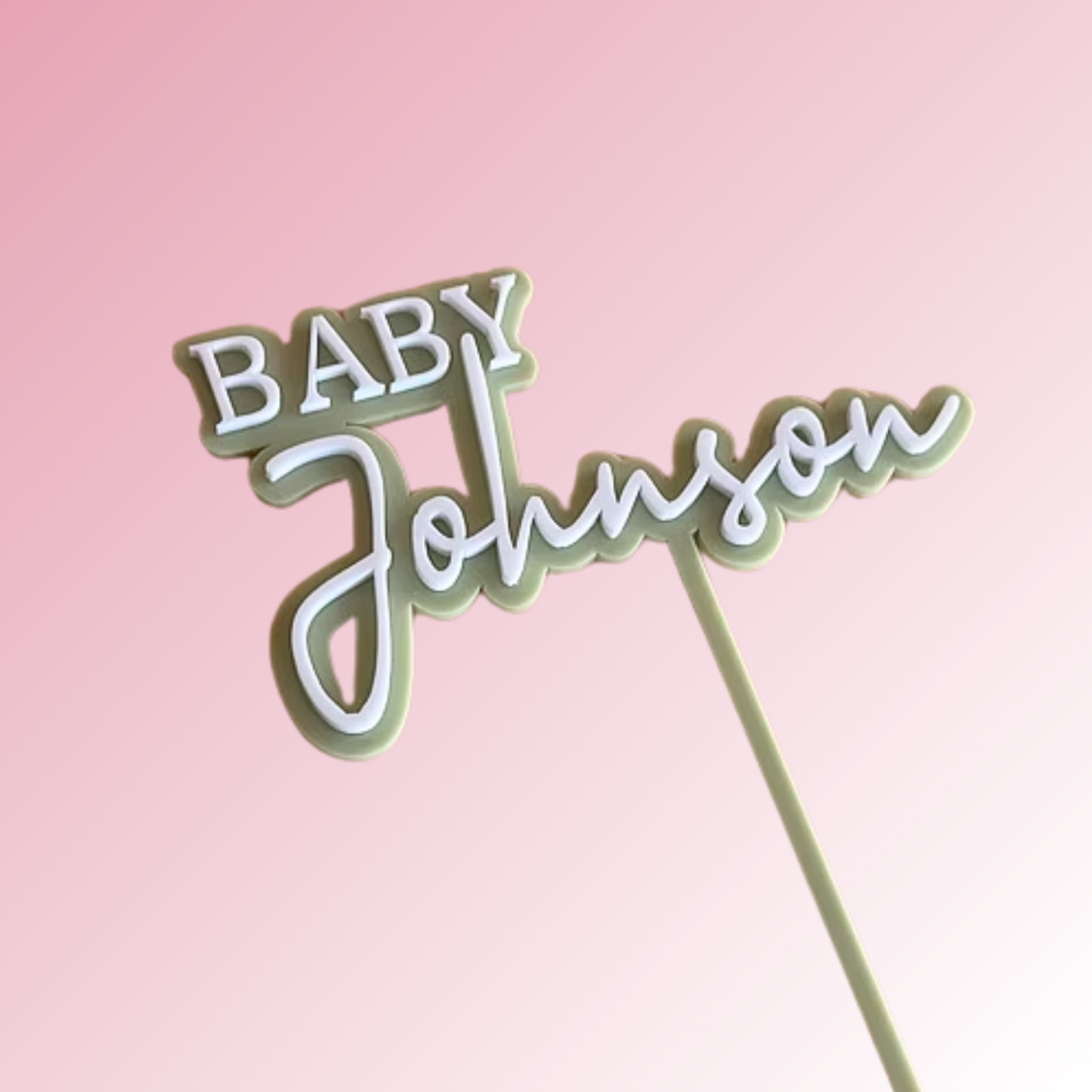 Baby ' Surname' Cake Topper – Toppz Studio