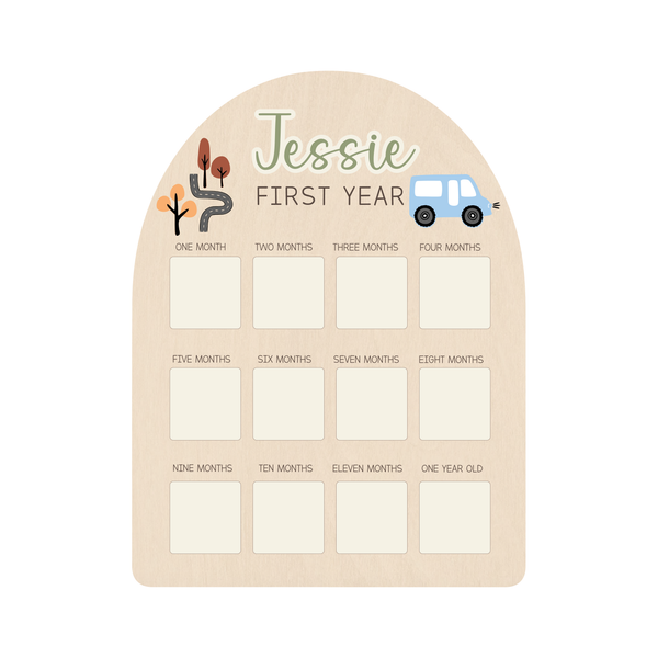 First Year Photo Board - Cars – Toppz Studio